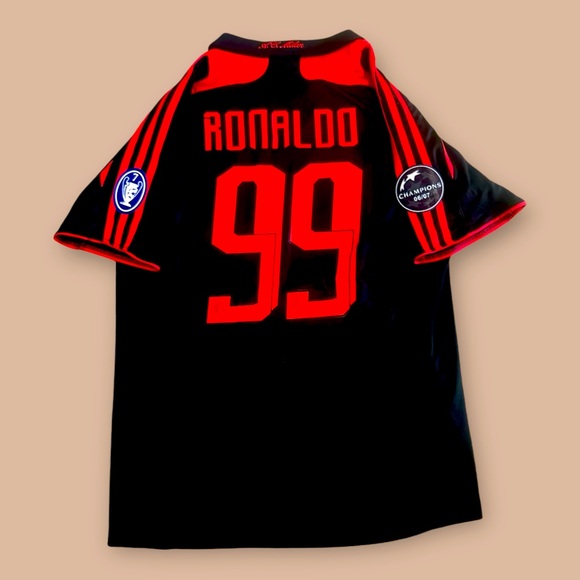 adidas | Shirts | 20708 Ac Milan Retro Kit Ronaldo R9 Soccer Football ...